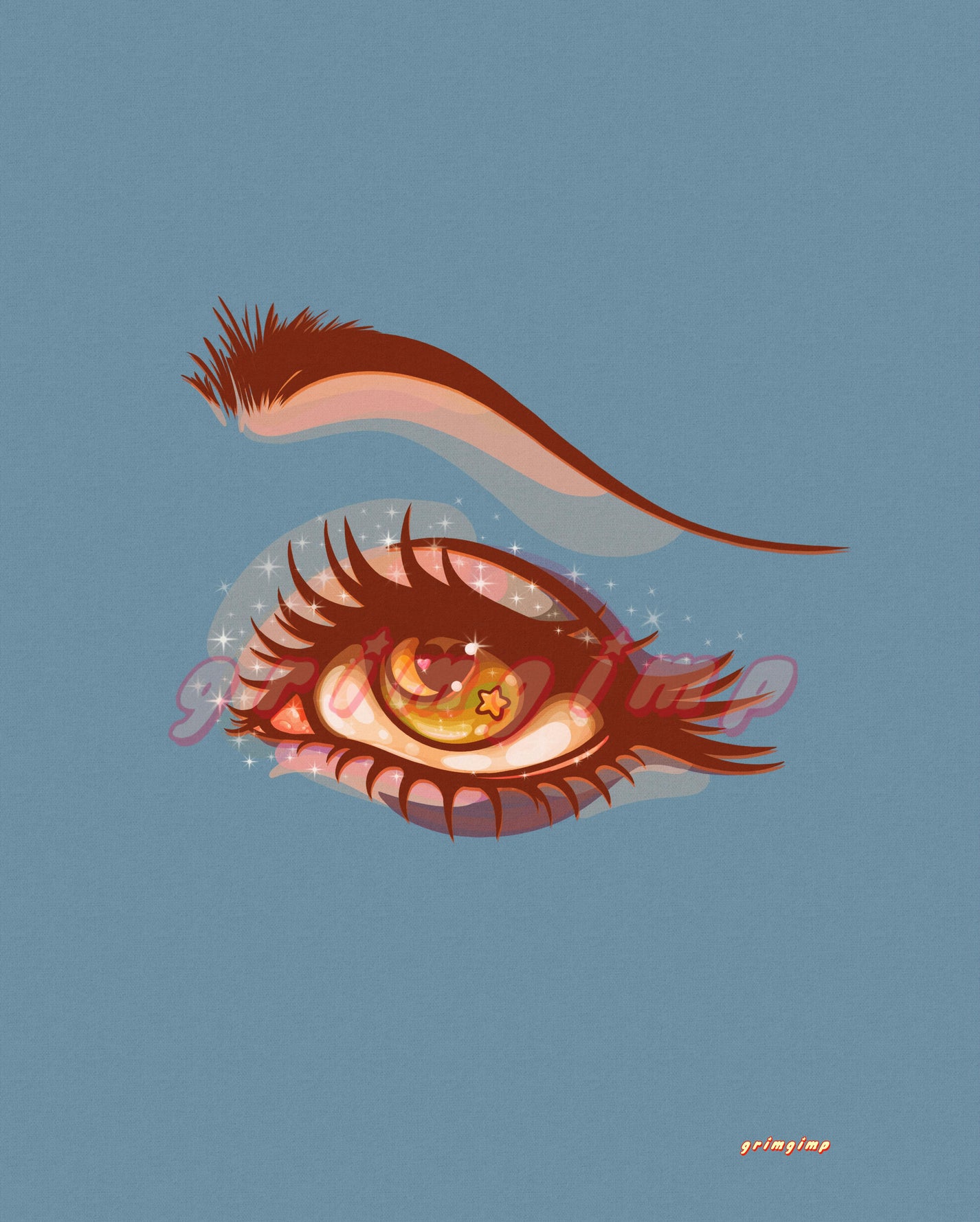 Staring At The Moon matte print – grimgimp